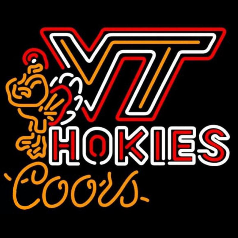 Custom Budweiser White Virginia Tech Vt Hockey Logo Beer Sign Neon Sign ...